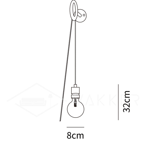 Loop Minimalist Wall Light With Wall Socket